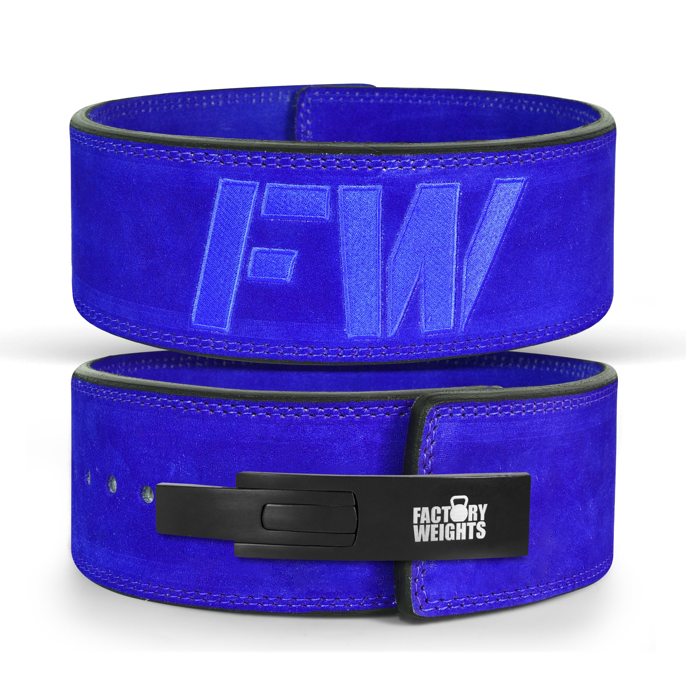FW Lever Power-Lifting Belt: Blue Leather | Factory Weights