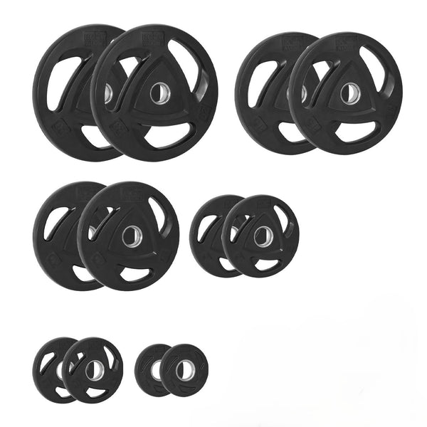107.5kg Black Rubber Plate Set | Factory Weights