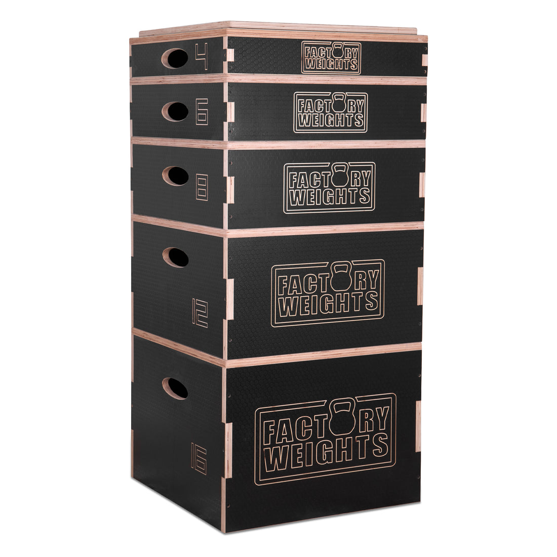 Stable Wooden Plyo Boxes: Non-Slip Finish | Factory Weights