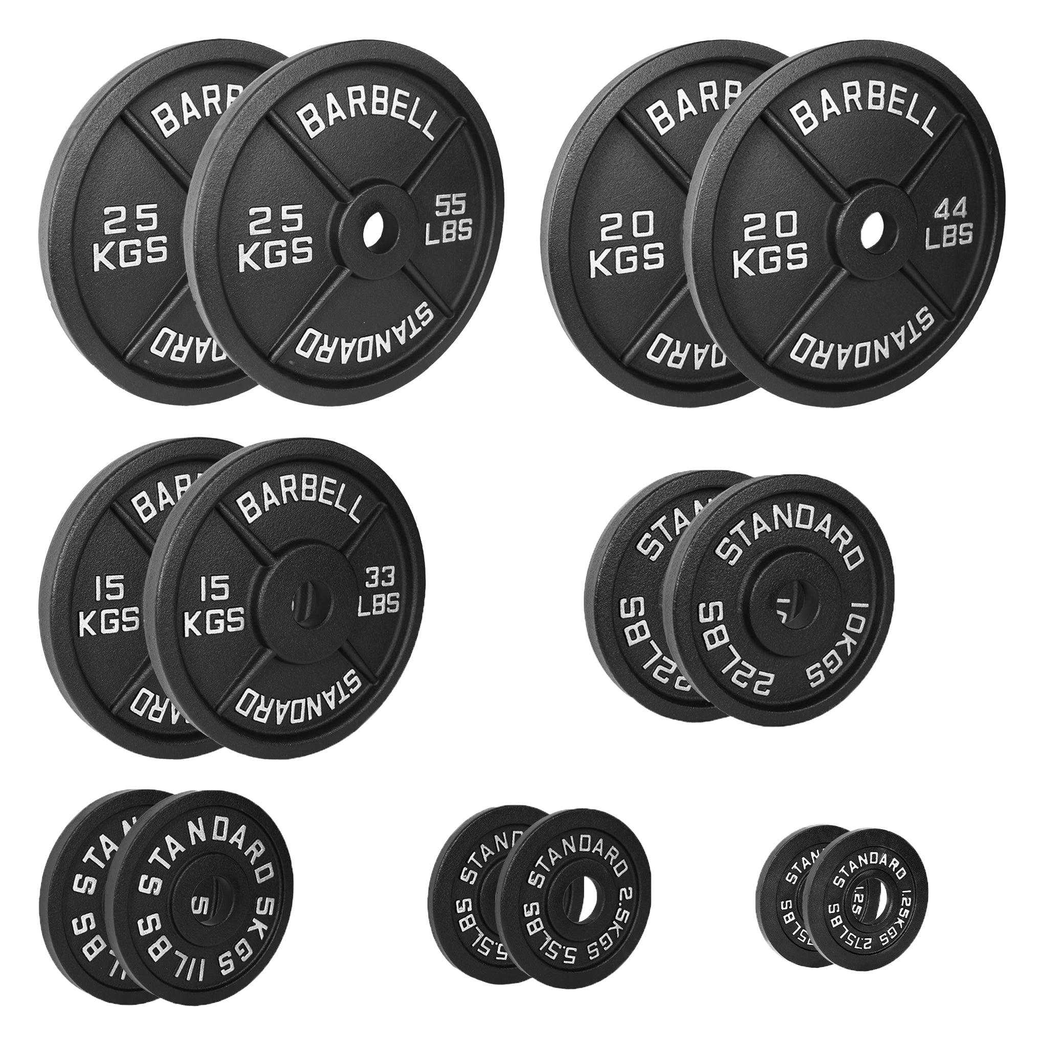 157.5kg Cast Iron Plate Set | Factory Weights