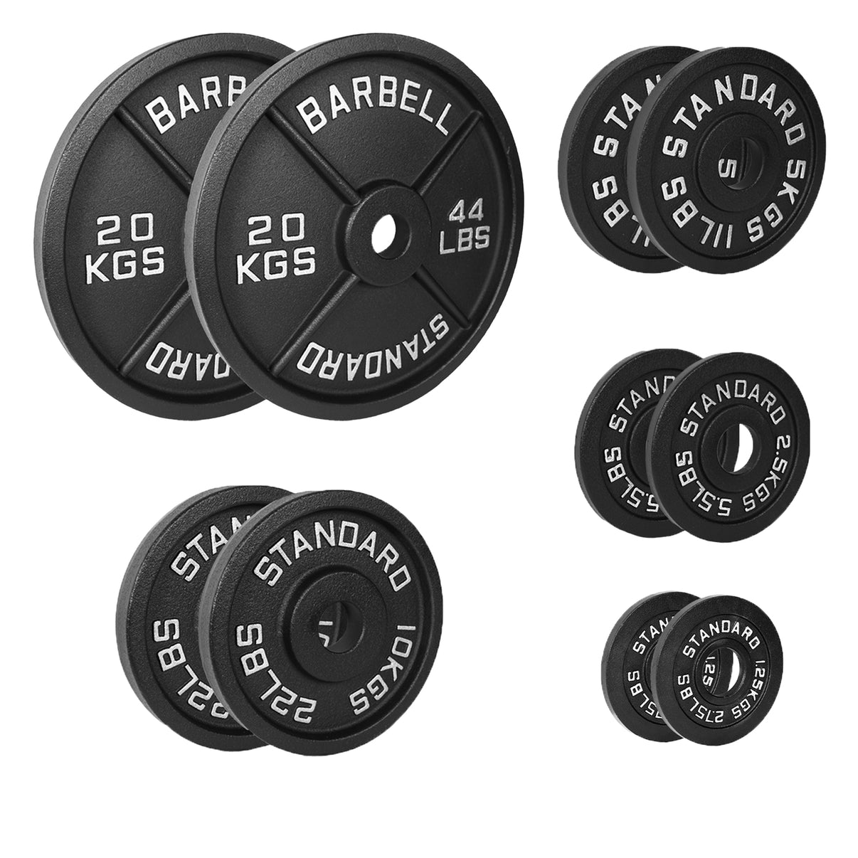 77.5kg Cast Iron Plate Set | Factory Weights