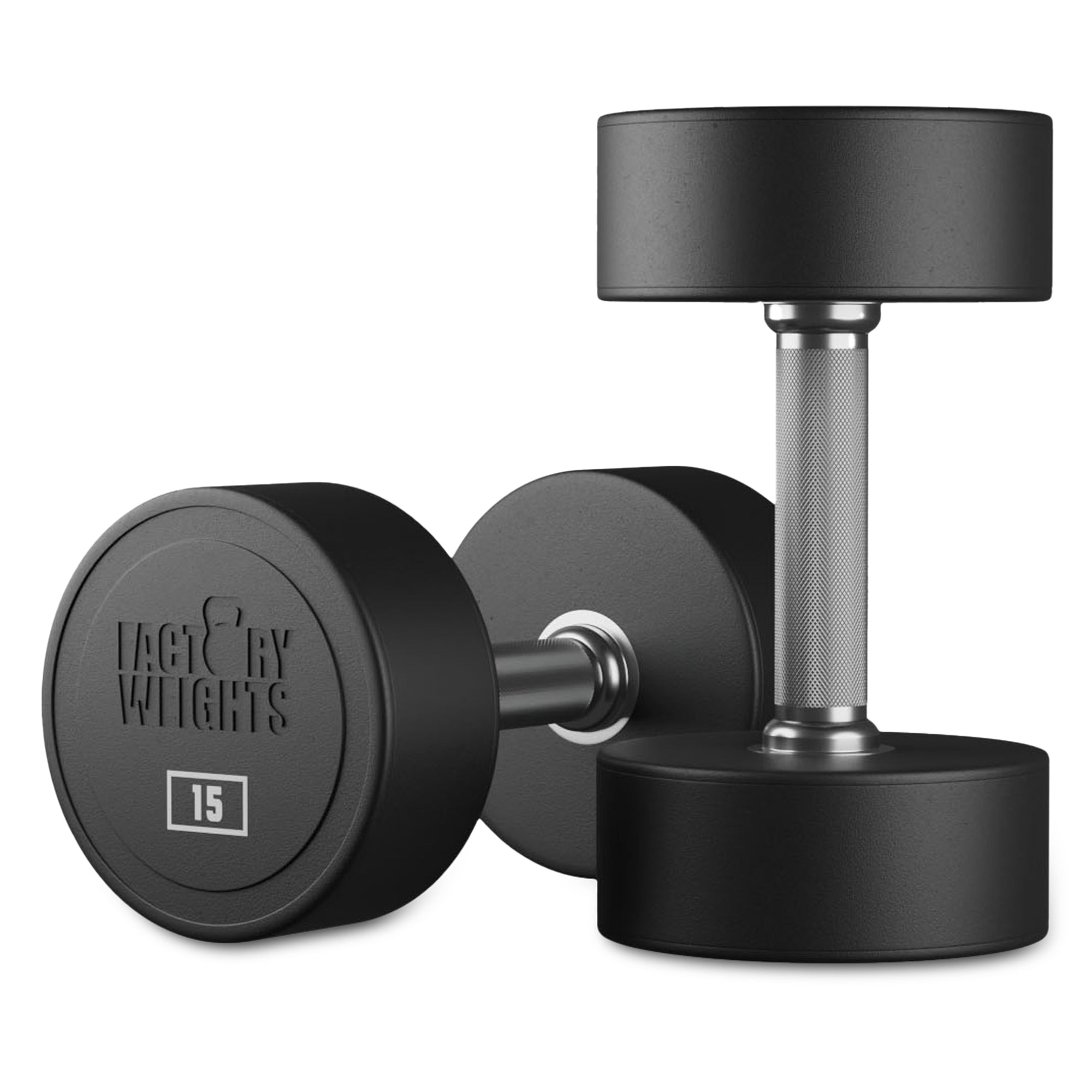 Pair of Commercial Urethane Dumbbells | Factory Weights