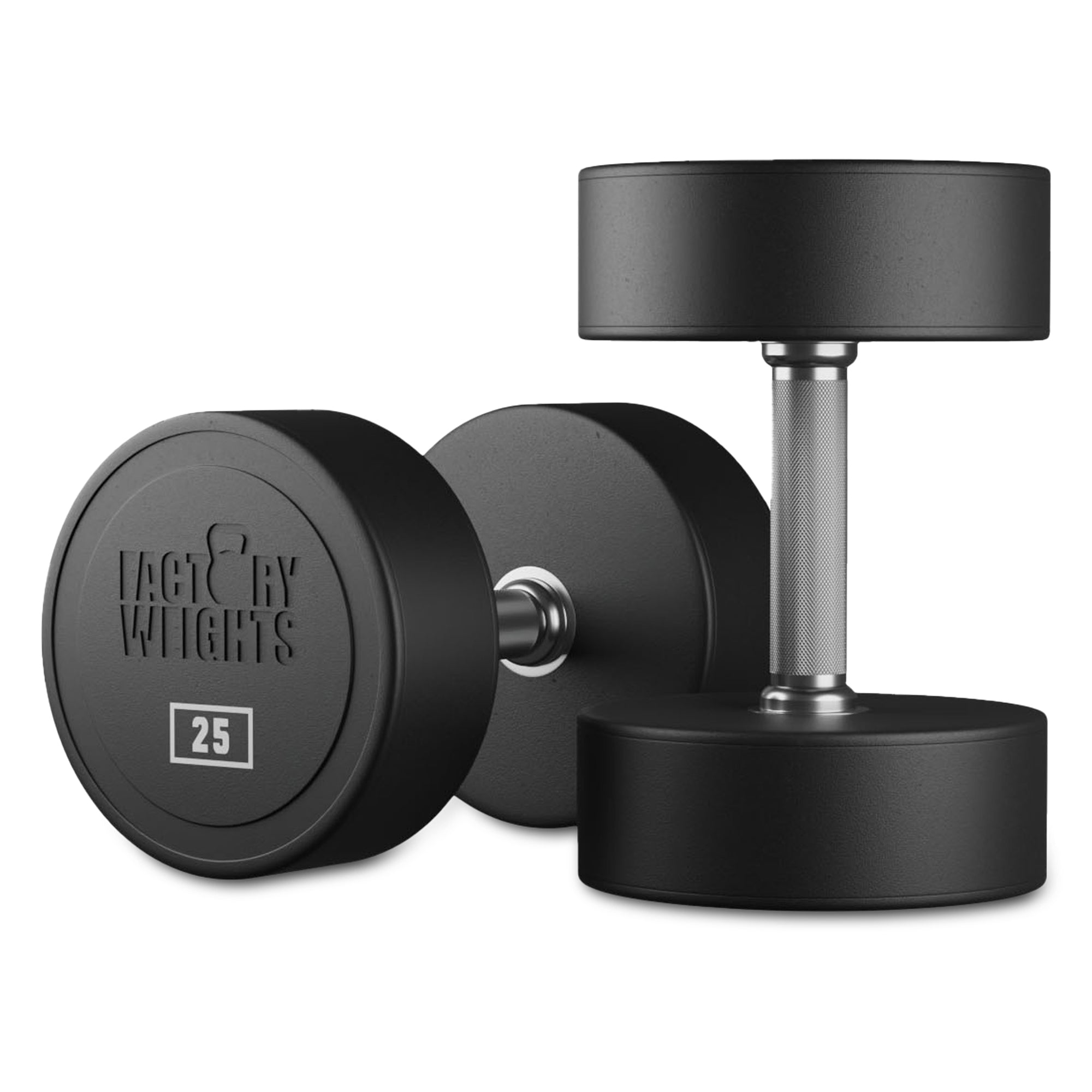 Knurled Handle Free Weights METIS Pro Urethane Dumbbells Pair ...