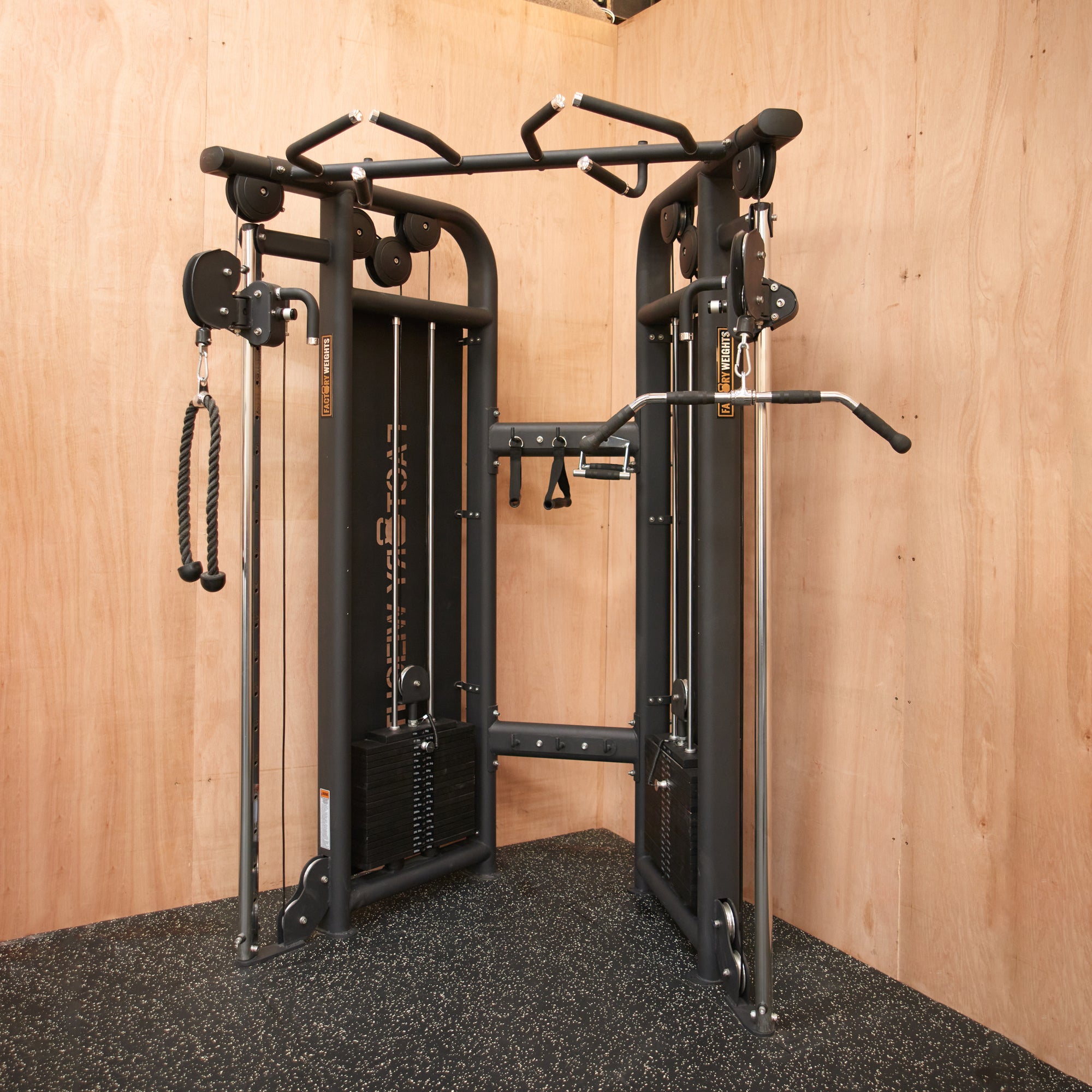 Robust Dual Cable Pulley Stack - Long Life | Factory Weights