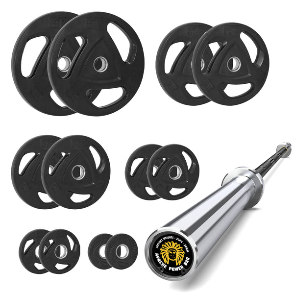 117.5kg Rubber Plate Set With Barbell