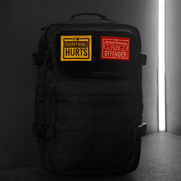 FW Woven 'Everything Hurts' Velcro Patch | Factory Weights